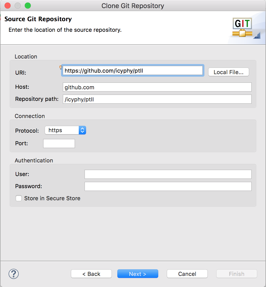 Eclipse is aware of the Version Control aspects of the project.